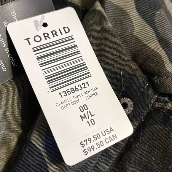 torrid | Jackets & Coats | Torrid Twill Nwt Camo Anorak Jacket Size 0 ...
